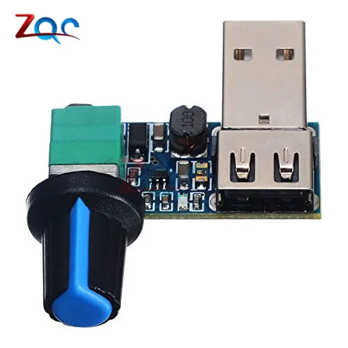 DC 5V 5.0V USB Fan Stepless Speed Controller Regulator with Switch ...