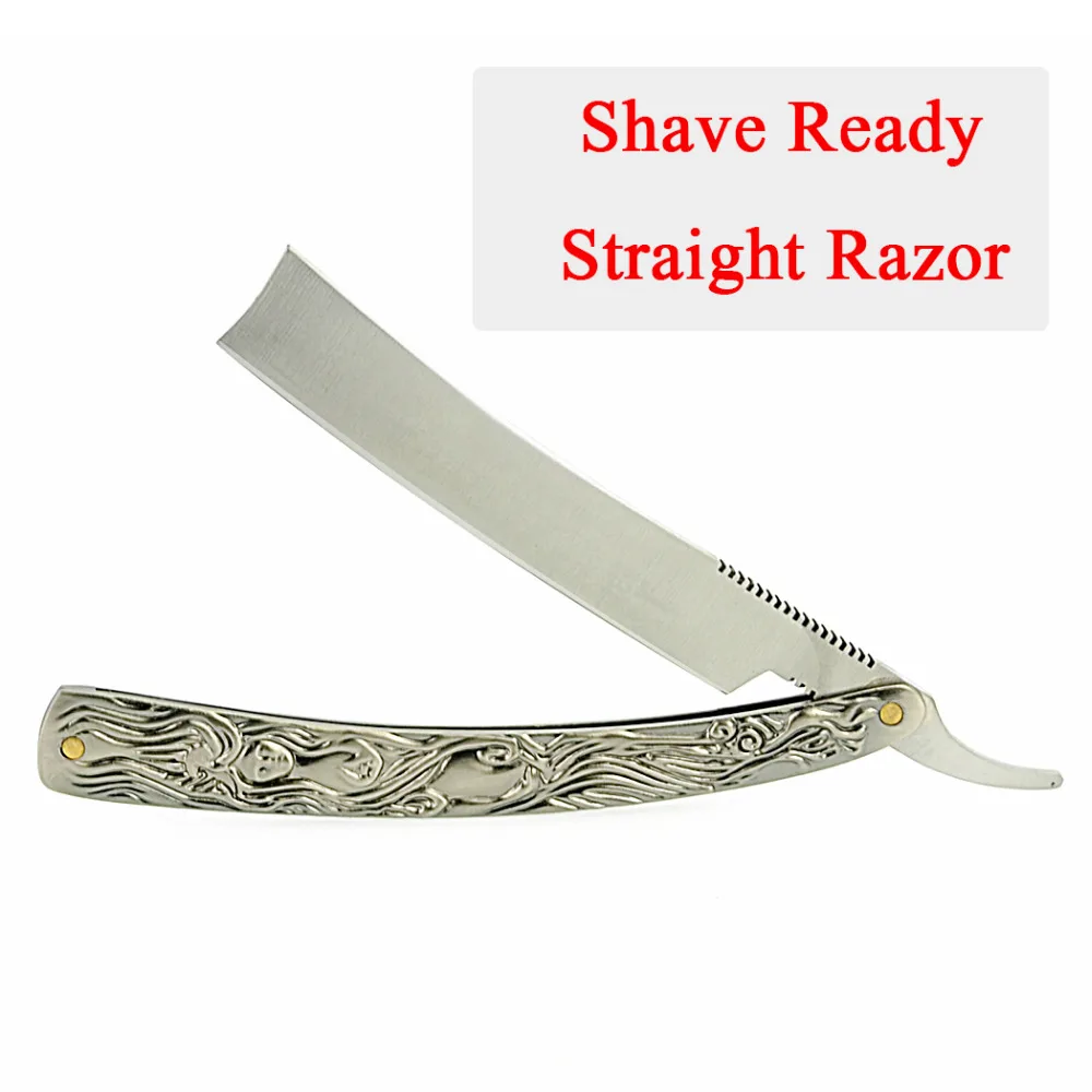 Zy Man Shaving Razor Straight Razor Stainless Steel Blade For Barber ...