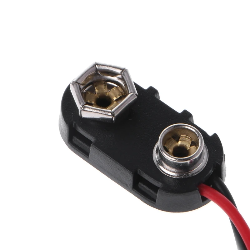 150mm Pp3 9v Battery Clip Connector I Type Tinned Wire Leads Black Red ...