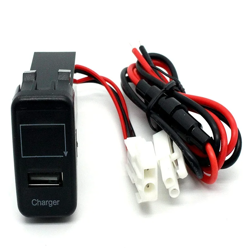 12V Синий светодиодный индикатор USB зарядное устройство+ дисплей ...
