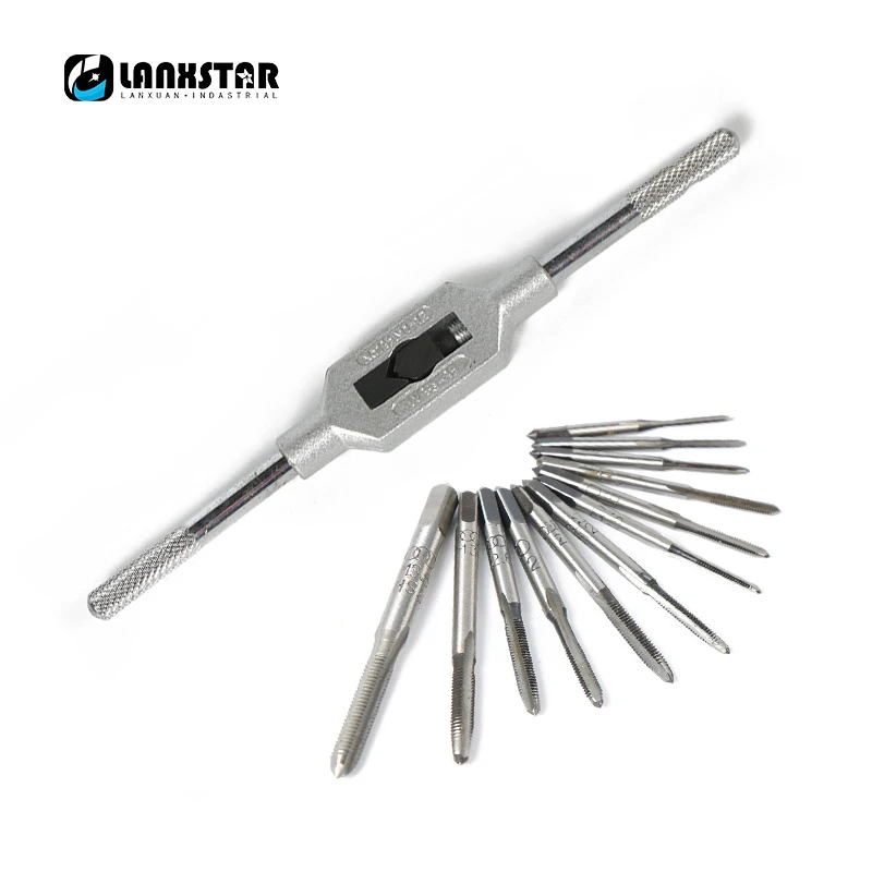 Durable-13PC-Tap-Capacity-Nonslip-Grip-Steel-Handle-Adjustable-Tapping ...