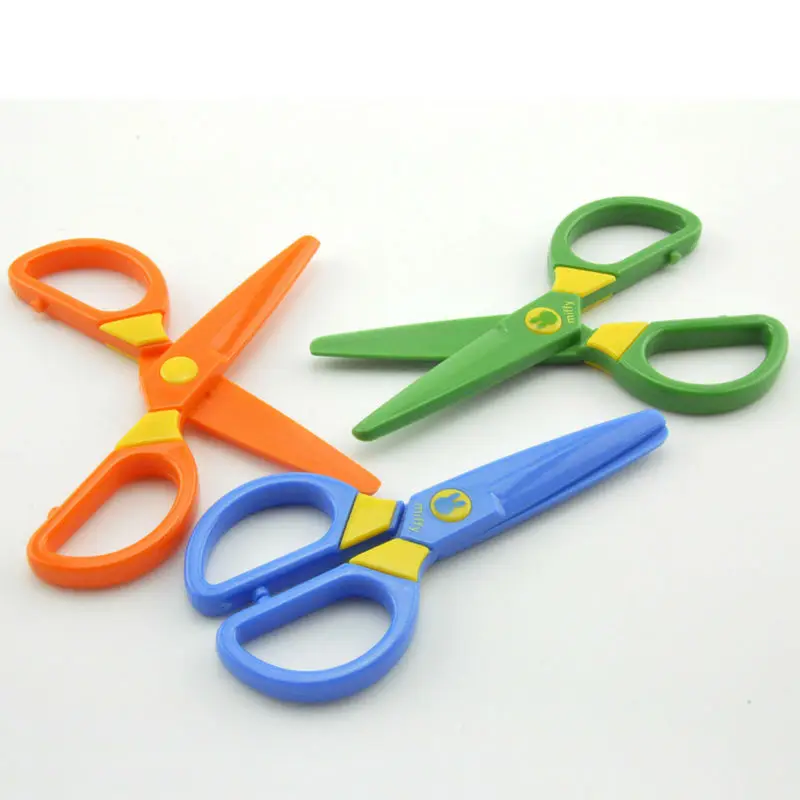 3PCS Safety scissors for children Paper cutting 127mm tool Plastic ...
