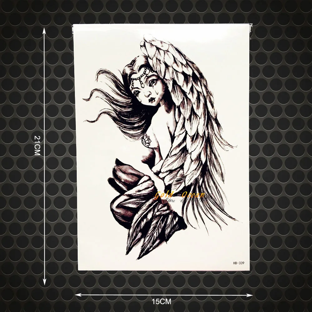 Black Waterproof Temporary Removable Tattoo Women Body Art Arm Tattoo ...