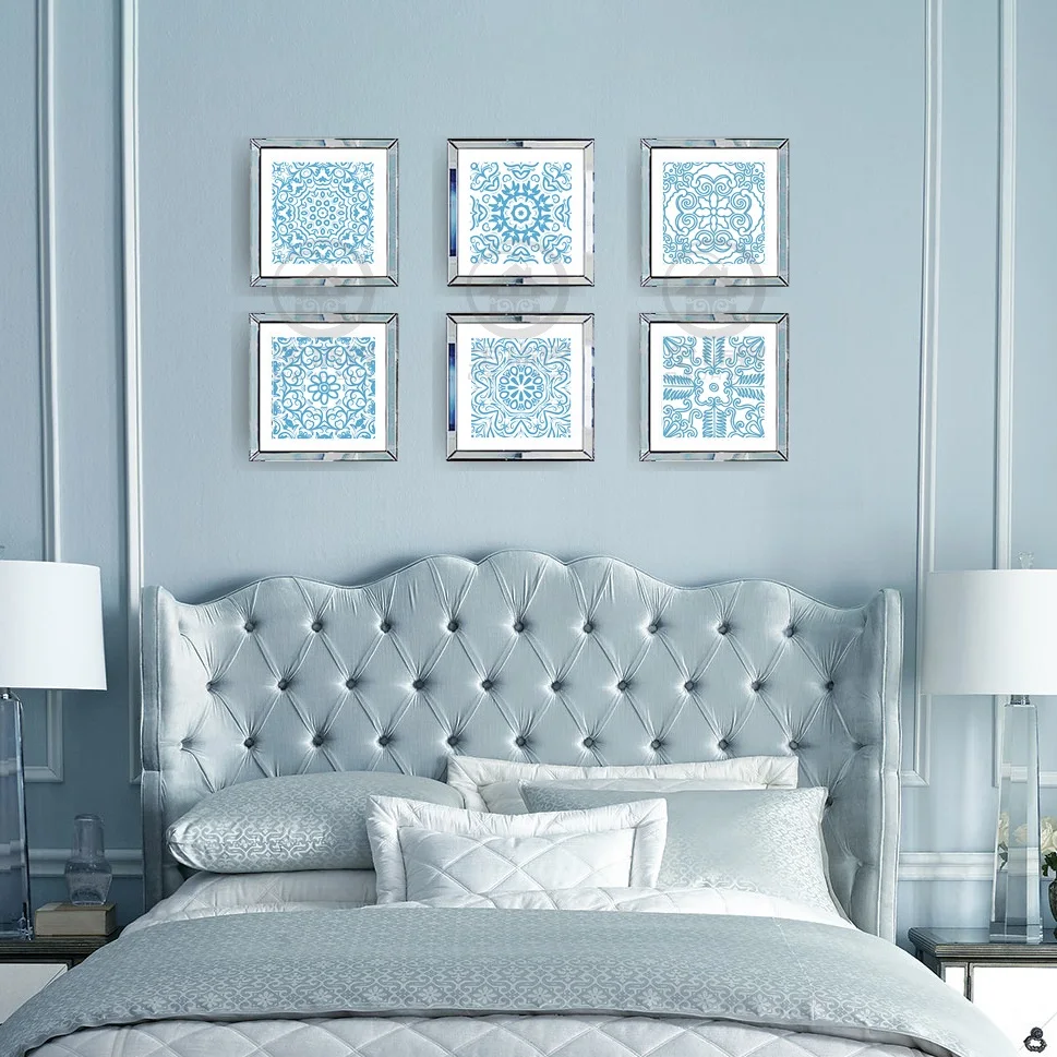 Квадратные настенные фоторамки зеркальные фоторамки художественные ...