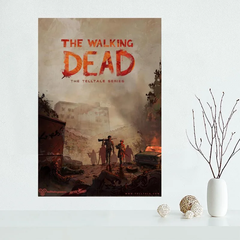 Custom Canvas Walking Dead Poster Art Decoration Poster Cloth Fabric ...