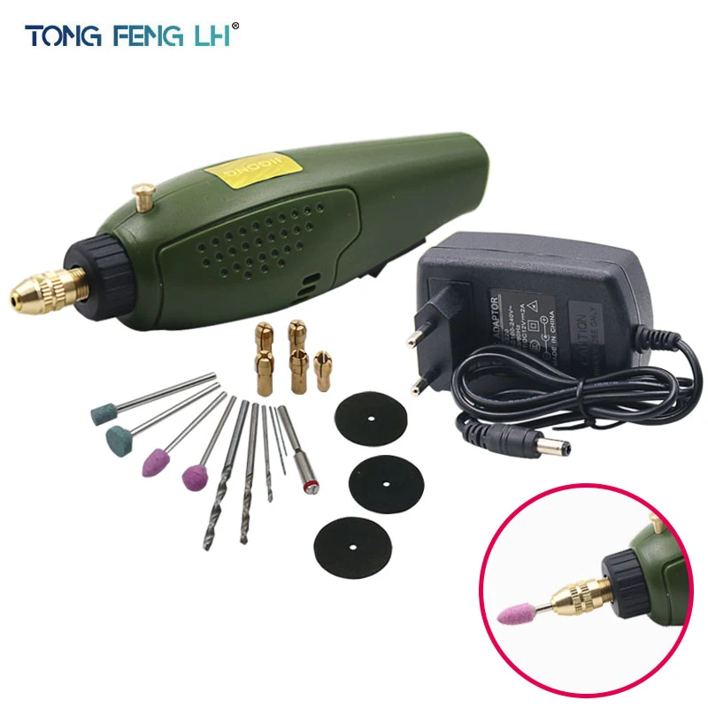 12v Dc Grinder Tool Mini Dremel Drill Electric Grinding Set For Milling ...