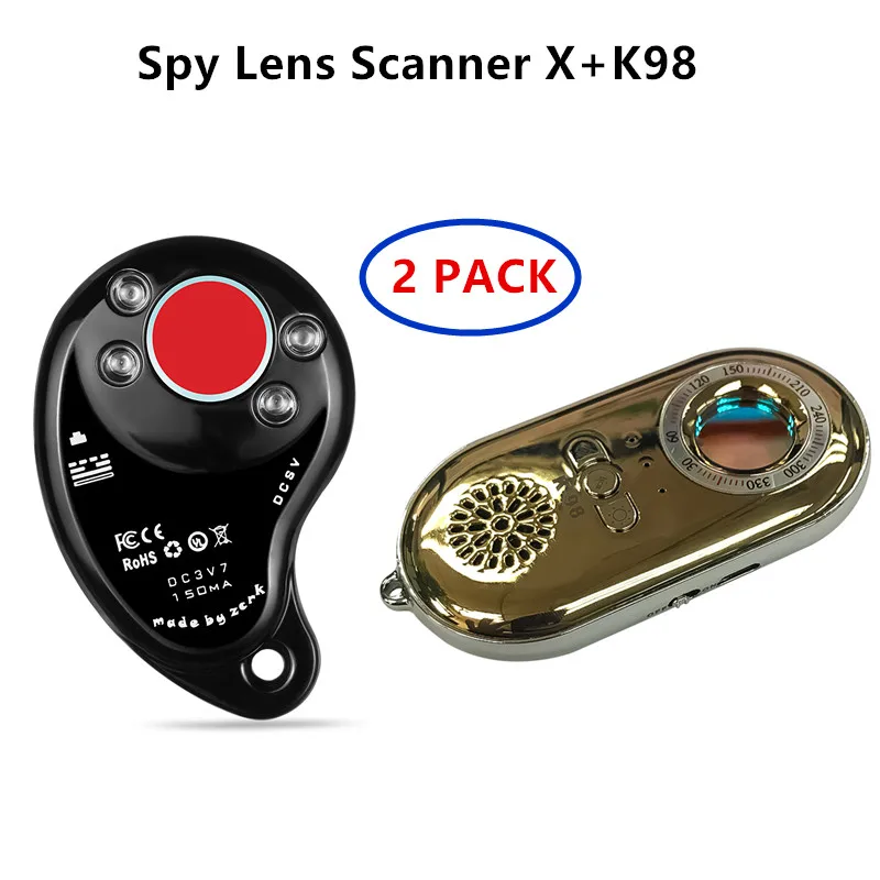 2 Pack Portable Rf Detector Camera Lens Laser Gsm Bug Finder Keep ...