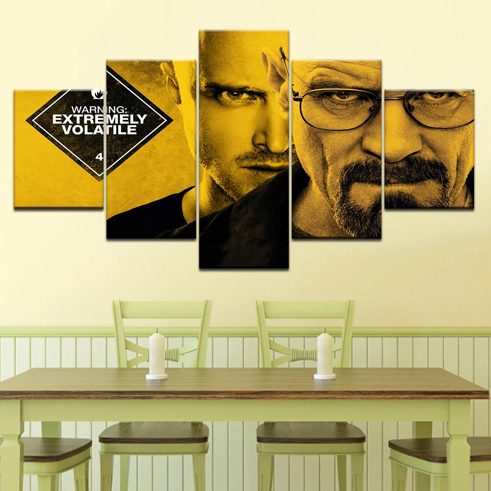 Prints Black Frame Abstract Art Walter white from breaking bad Walter ...