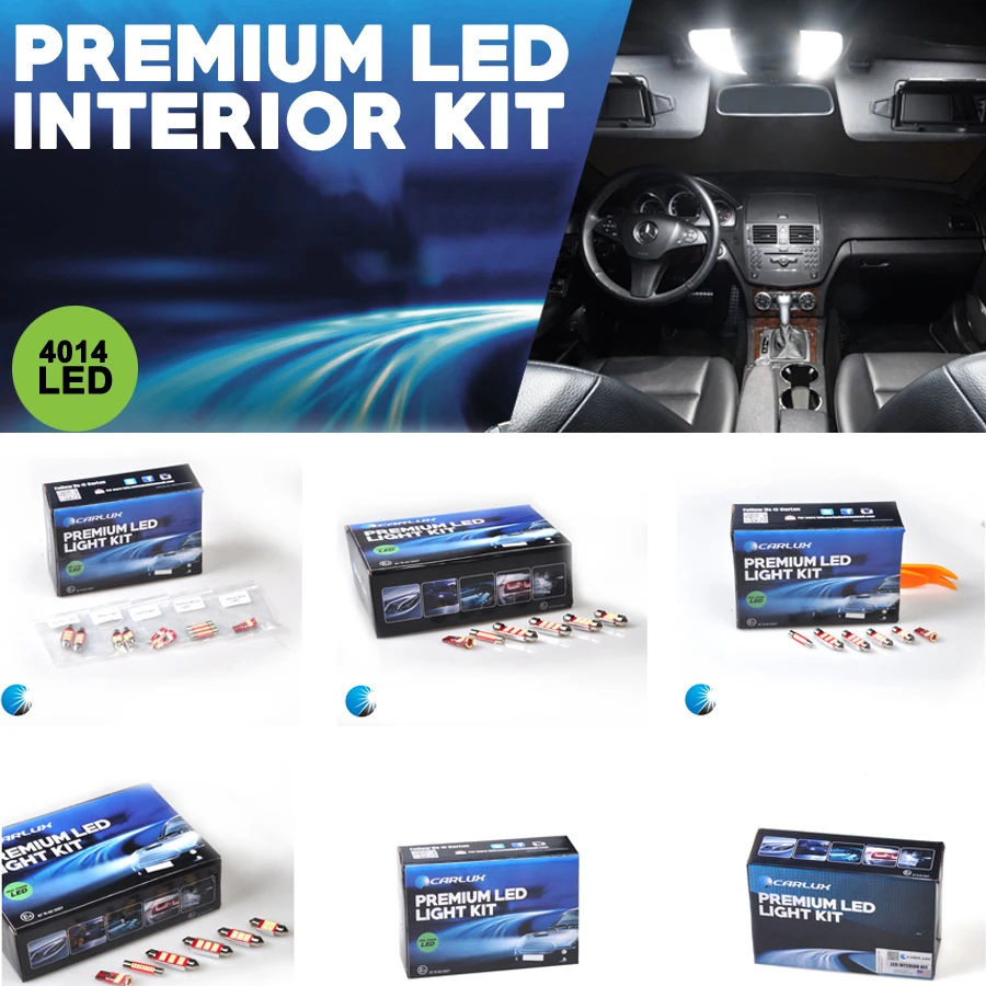 14PCS White Premium LED Interior Map Light Kit + License Plate Light ...