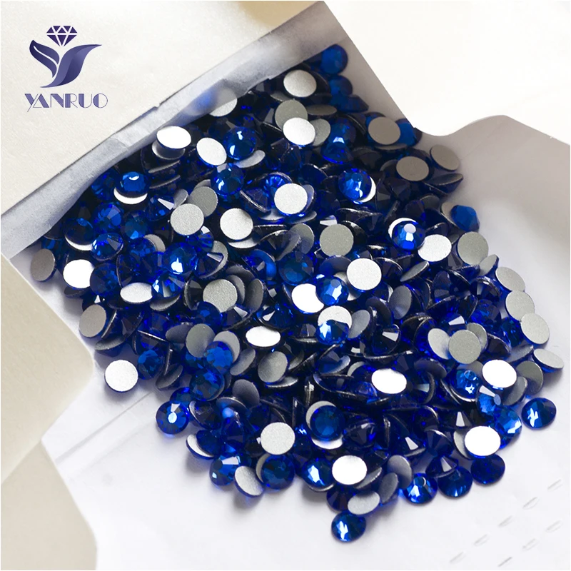 YANRUO-2058NoHF-SS3-SS34-Sapphire-Glass-Strass-Crystal-DIY-Flat-Back ...