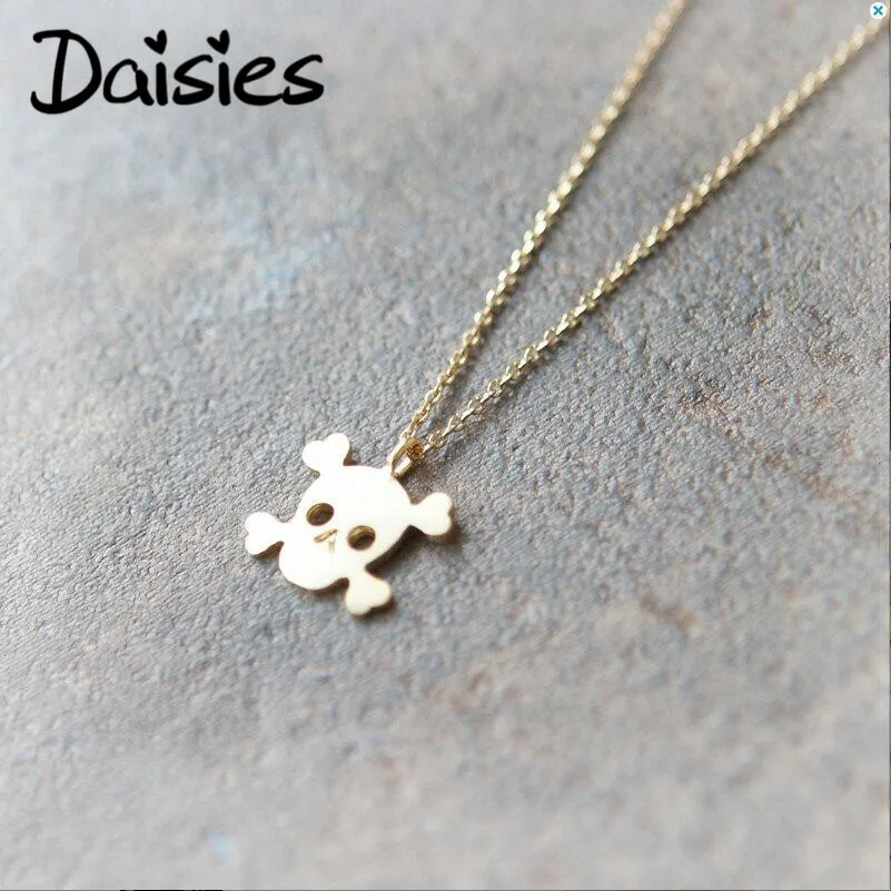 Pendant Necklace Handmade Skull and Cross Bones Necklaces For Women ...
