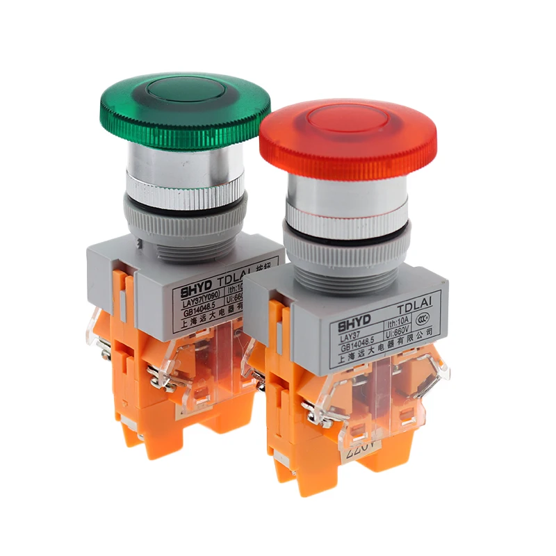 Aliexpress.com : Buy 1Pcs 22mm Plastic Switches Push buttons 1NO 1NC ...