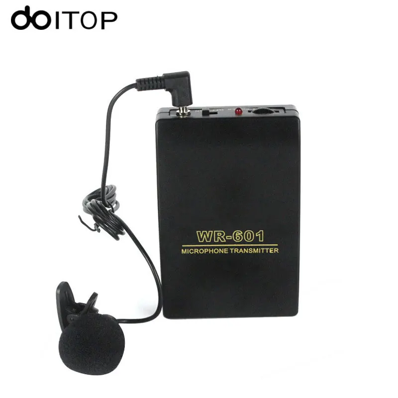 DOITOP Wireless Mic Microphone Tie Clip on with FM Transmiter Receiver ...