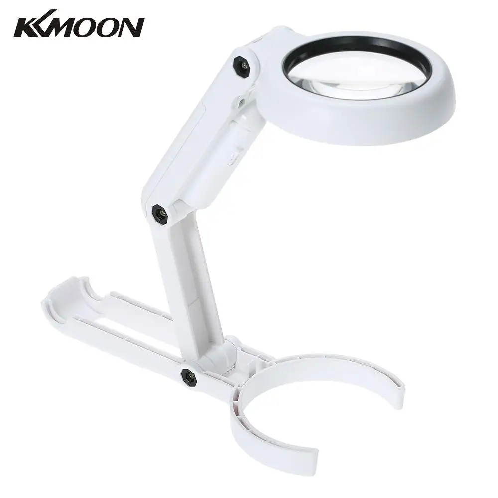 Buy 6 Led Portable 7x Folding Light Magnifier Magnifying Glass Table Desk Lamp