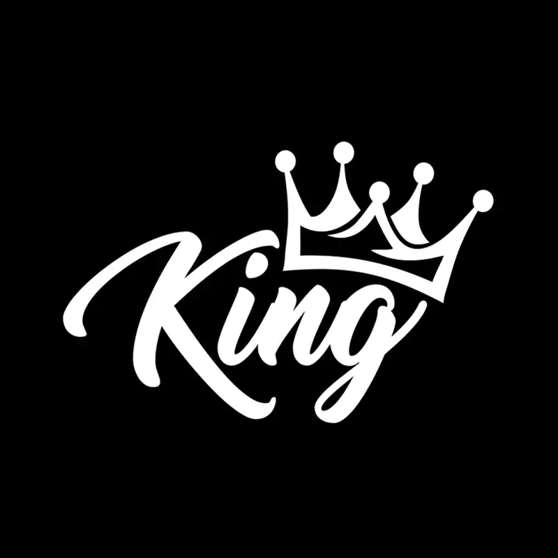 QYPF 17cm*11.1cm KING CROWN Funny Vinyl Decoration Car Window Sticker ...