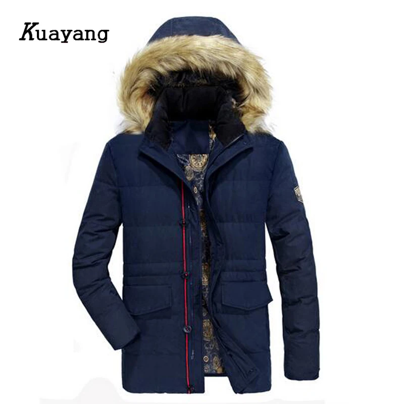 2017 New European style Thick Winter Jacket Men Parkas Warm Big size ...