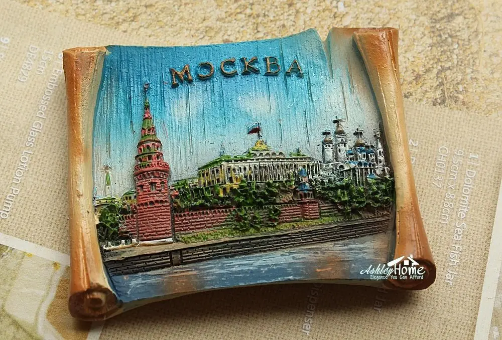 Russia Mockba Moscow Tourist Travel Souvenir 3D Resin Decorative Fridge ...
