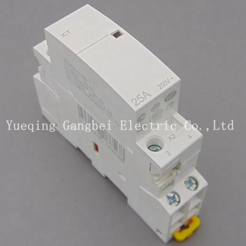 Contactor iCT 2P 25A 2NO 220V/230V 50/60HZ para el hogar, contactor de raíl Din