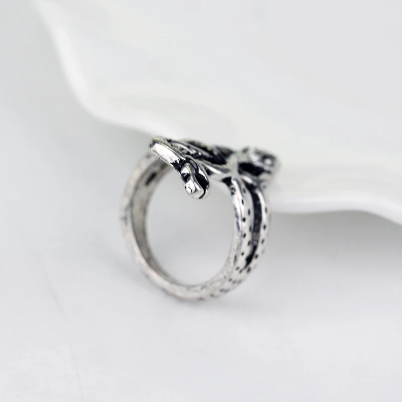 HANCHNAG Nagini Slytherin Vintage Silver Ring Horcrux Voldemort Death ...
