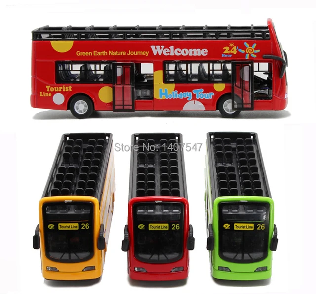 Aliexpress.com : Buy 2015 kids toy bus 1:32 scale alloy Sightseeing bus ...