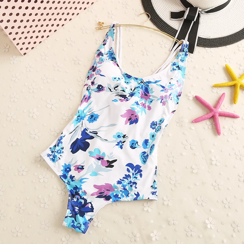 Mandm 2018 New Design Floral One Piece Swimwear Women Plus Size Swimsuit