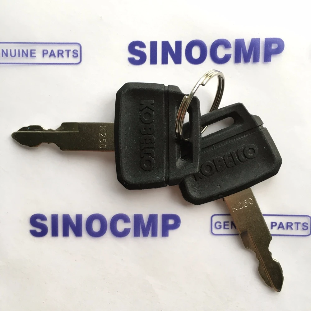 2 piece Ignition Switch Key for Kobelco Excavator Heavy Equipment Parts ...