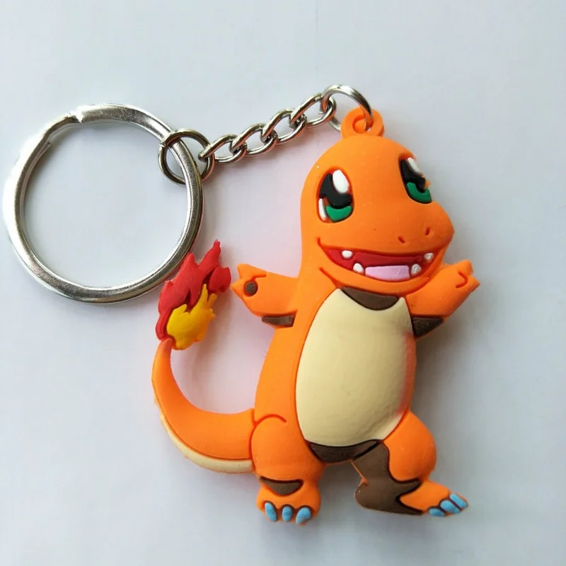 Anime Pokemon key chain Snorlax Poliwag Charmander Arcanine Psyduck ...