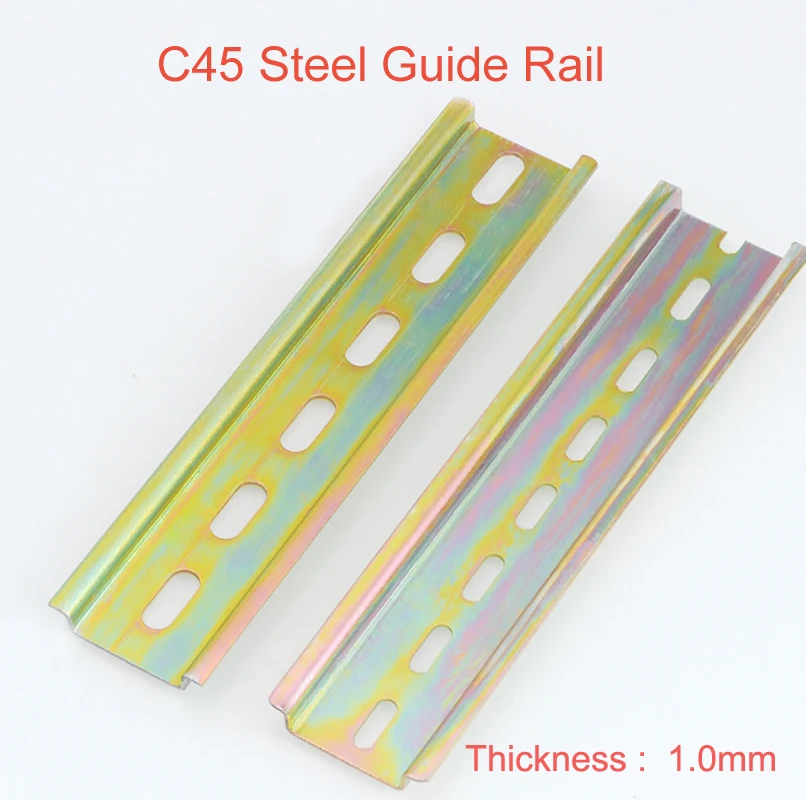 2pcs C45 Steel Guide Rail Din Mounting Clip Installation Track Fixed ...