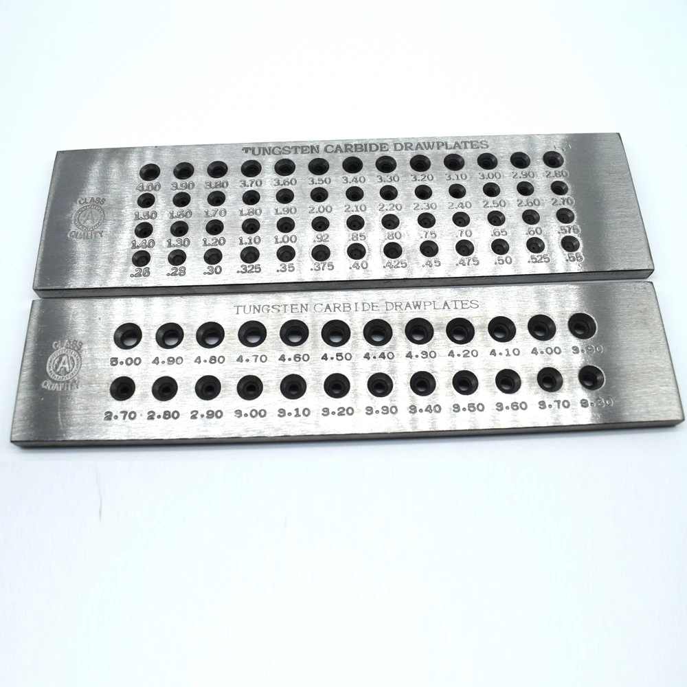 0.26-4.0mm Round Wire Draw Plate Goldsmith Drawplate 52 Holes Jewerly ...