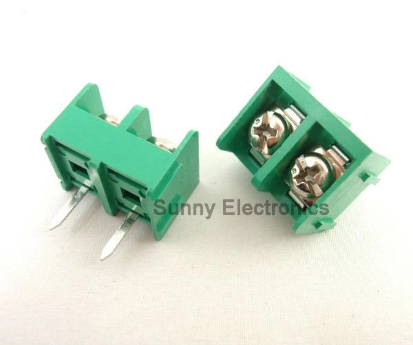 9.5mm 2 Pins Pcb Screw Terminal Block Connector Ac 300v 25a 100pcs - Connectors - AliExpress