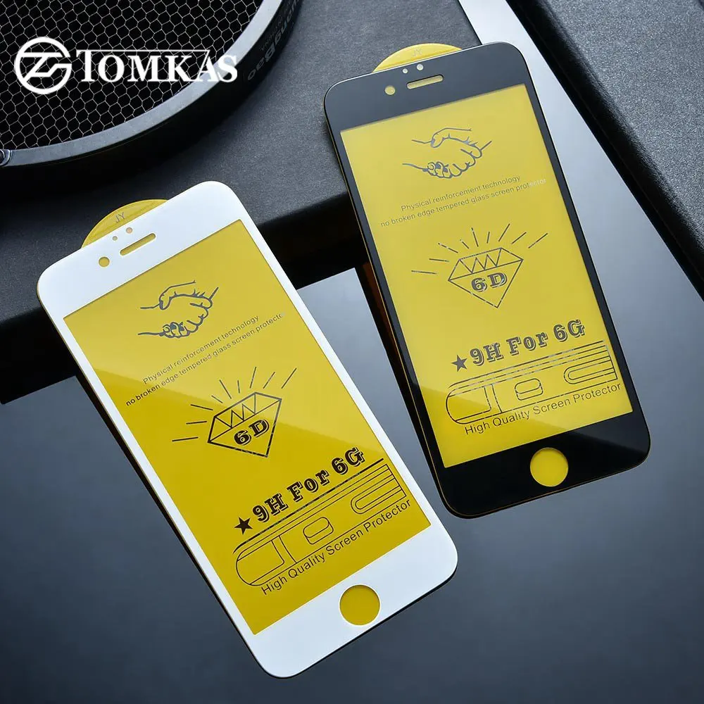 TOMKAS 6D Curved Edge Glass On The For IPhone 6 6S Plus Tempered Glass tomkas-6d-curved-edge-glass-on-the-for-iphone-6-6s-plus-tempered-glass