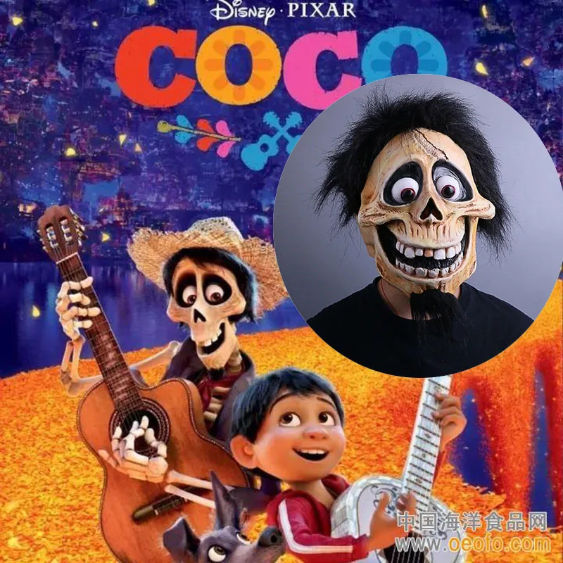 Movie-CoCo-Hector-Mask-Cosplay-Ektor-Halloween-Skull-Mask-Full-Head ...
