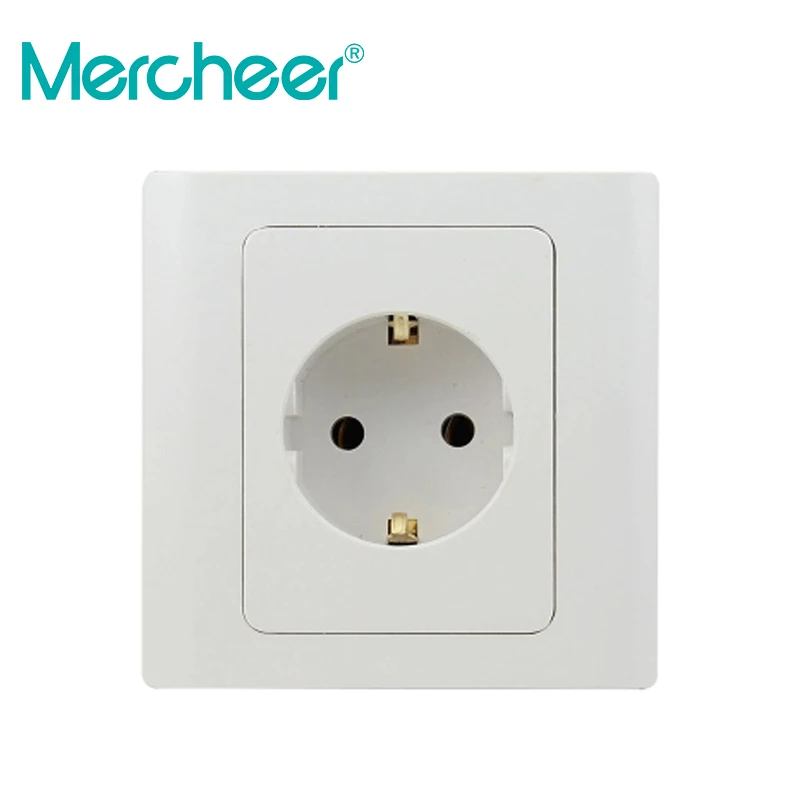 5pcs Eu Standard White Panel Ac 110-250v 16a Wall Power Socket ...