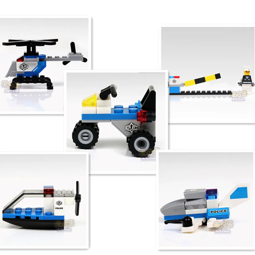 ⛳ Tips City Police Series Building Blocks Action Figures Assembled Car ...