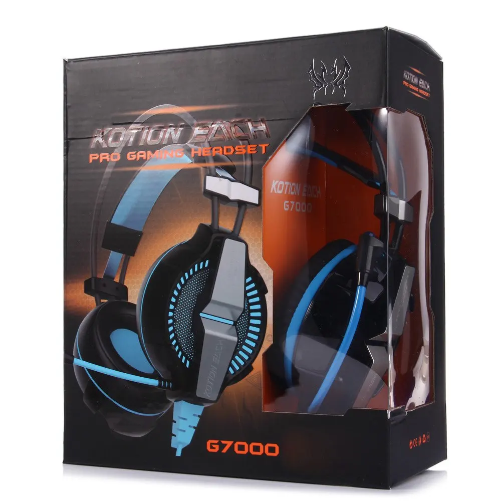 KOTION EACH G7000 7.1 USB Surround Sound Gaming Headphones Microphone ...