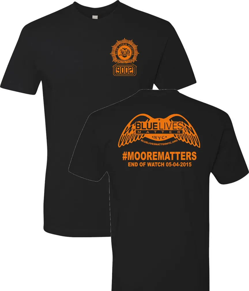 Licensed Blue Lives Matters # Moorematters Brian Moore Tee Shirt 1169 ...