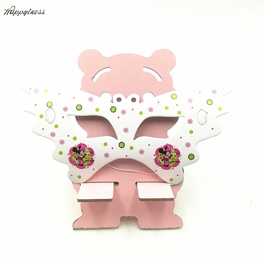 10pcs minnie mouse Cartoon Pattern Theme Paper Party Masks kids ...