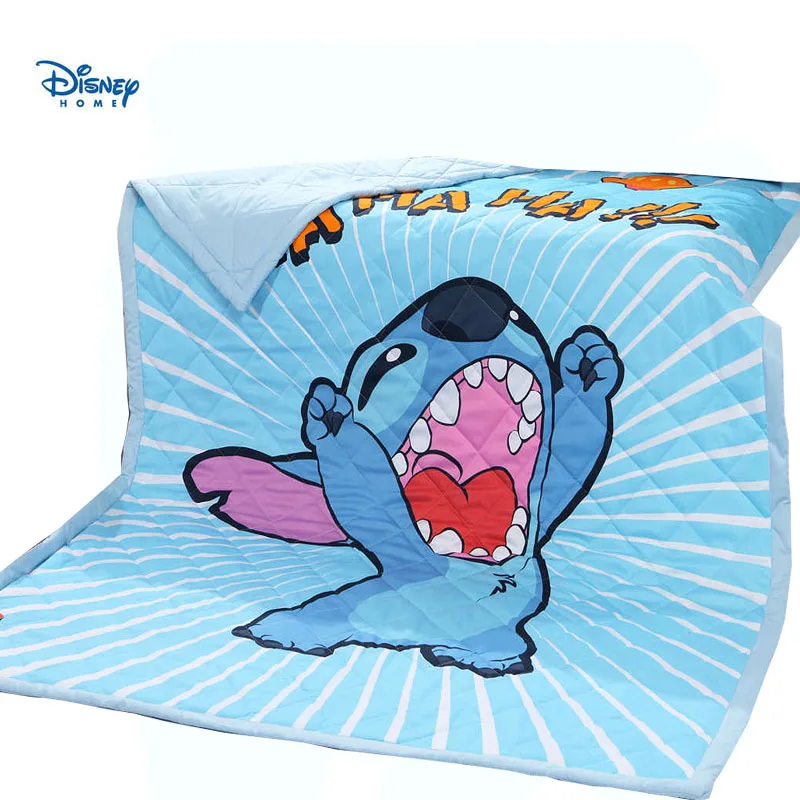Colcha acolchada de lilo y stitch de disney para niños, edredón fino de ...