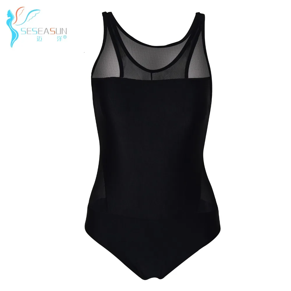 SESEASUN Transparent Mesh Swimwear Bathing Suit Lace Thong One Piece ...