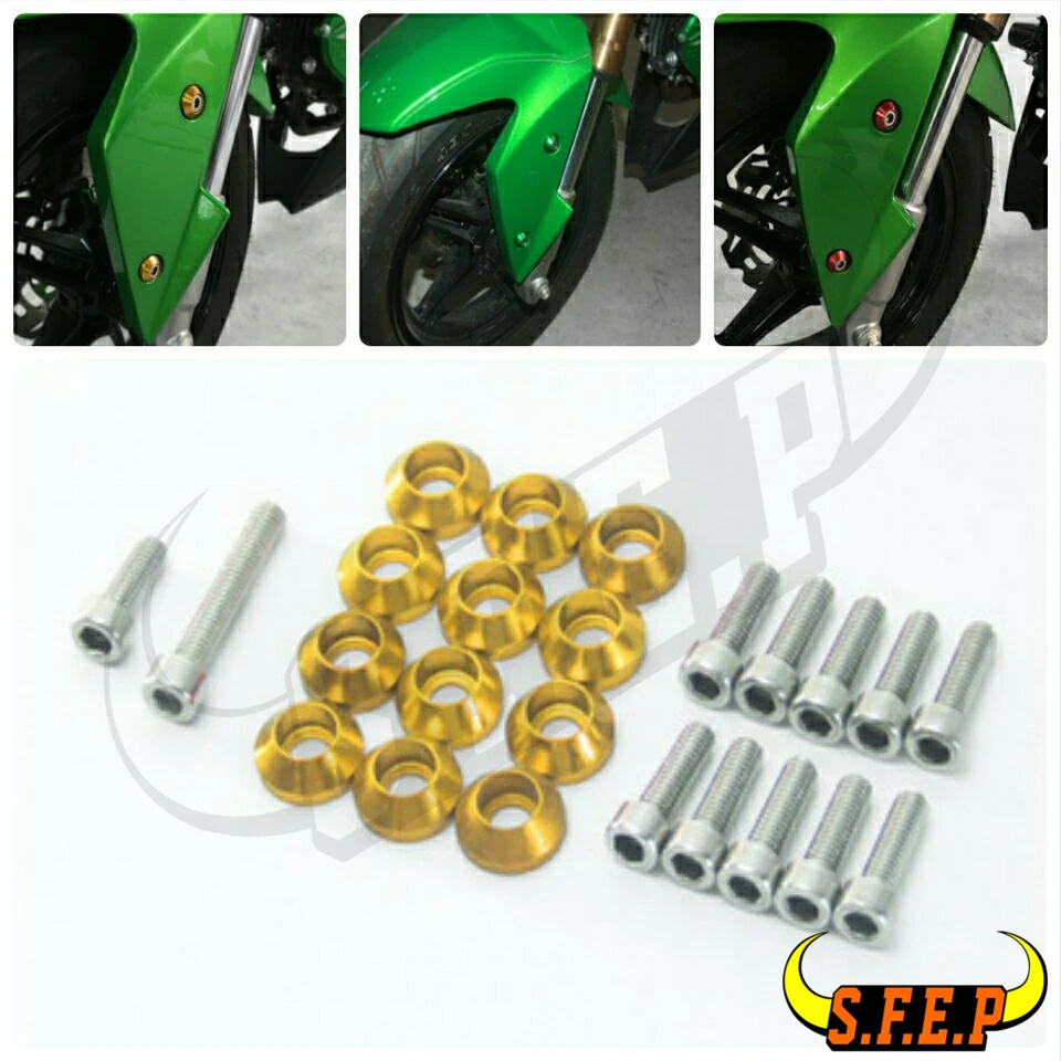 2016-2017 For Kawasaki Z125 Z125pro Cnc Aluminum Fairing Dress Up Bolts ...