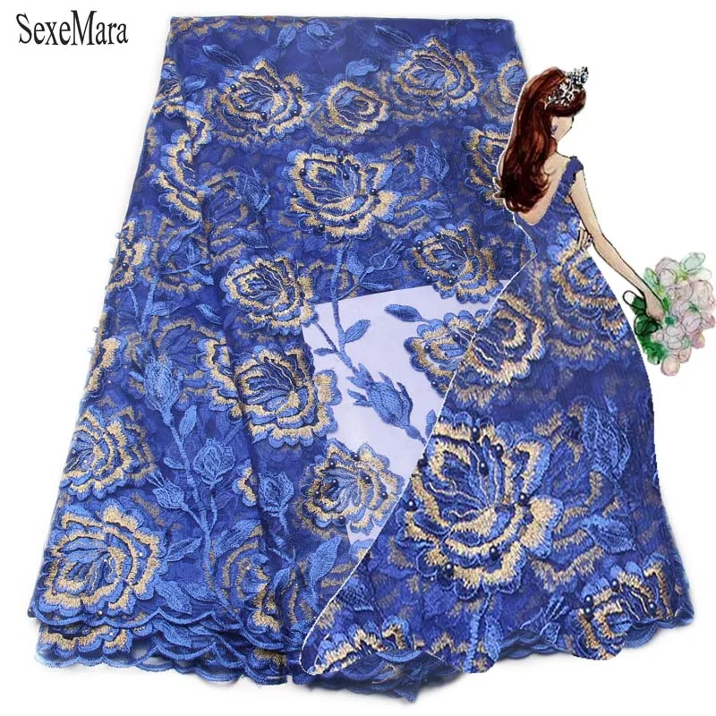 SexeMara Latest purple nigerian lace fabrics 2017 high quality african ...