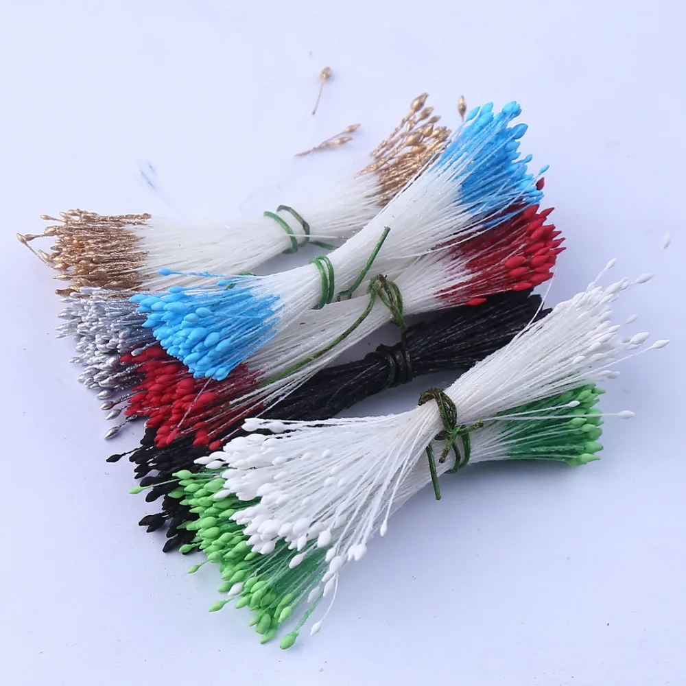 Ccinee 1 мм Smail Head матовый тычинки декоративные цветы венки праздничные вечерние