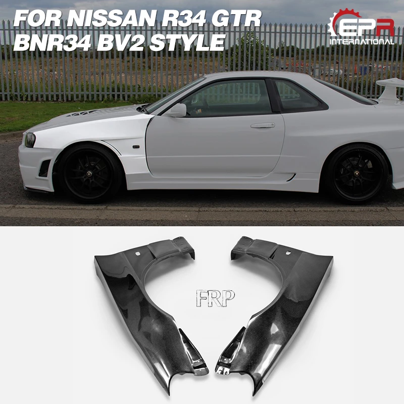 Frp Front Fenders For Nissan Skyline R34 Gtr Bnr34 Bv2 Style Glass ...