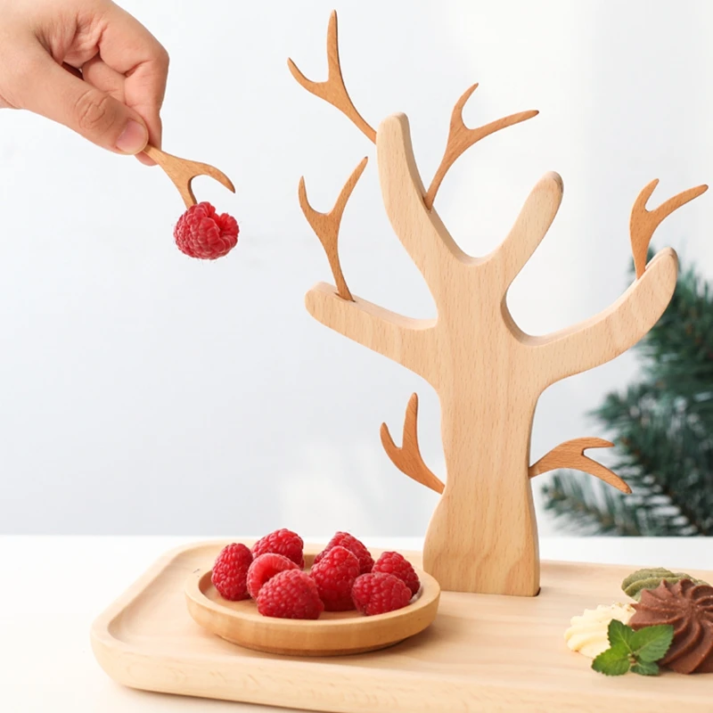 Creative-Wooden-Storage-Tray-Snack-Fruit-Bread-Dessert-Cake-Plate ...