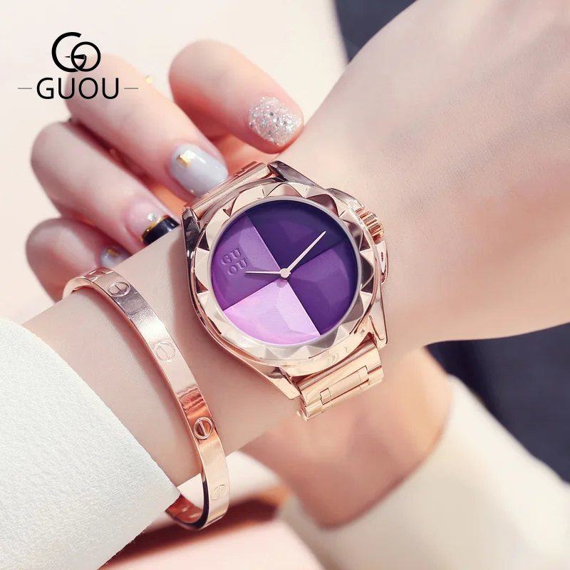 GUOU 2018 Women's Quartz Watches Brand Luxury Fashion Ladies Girls ...