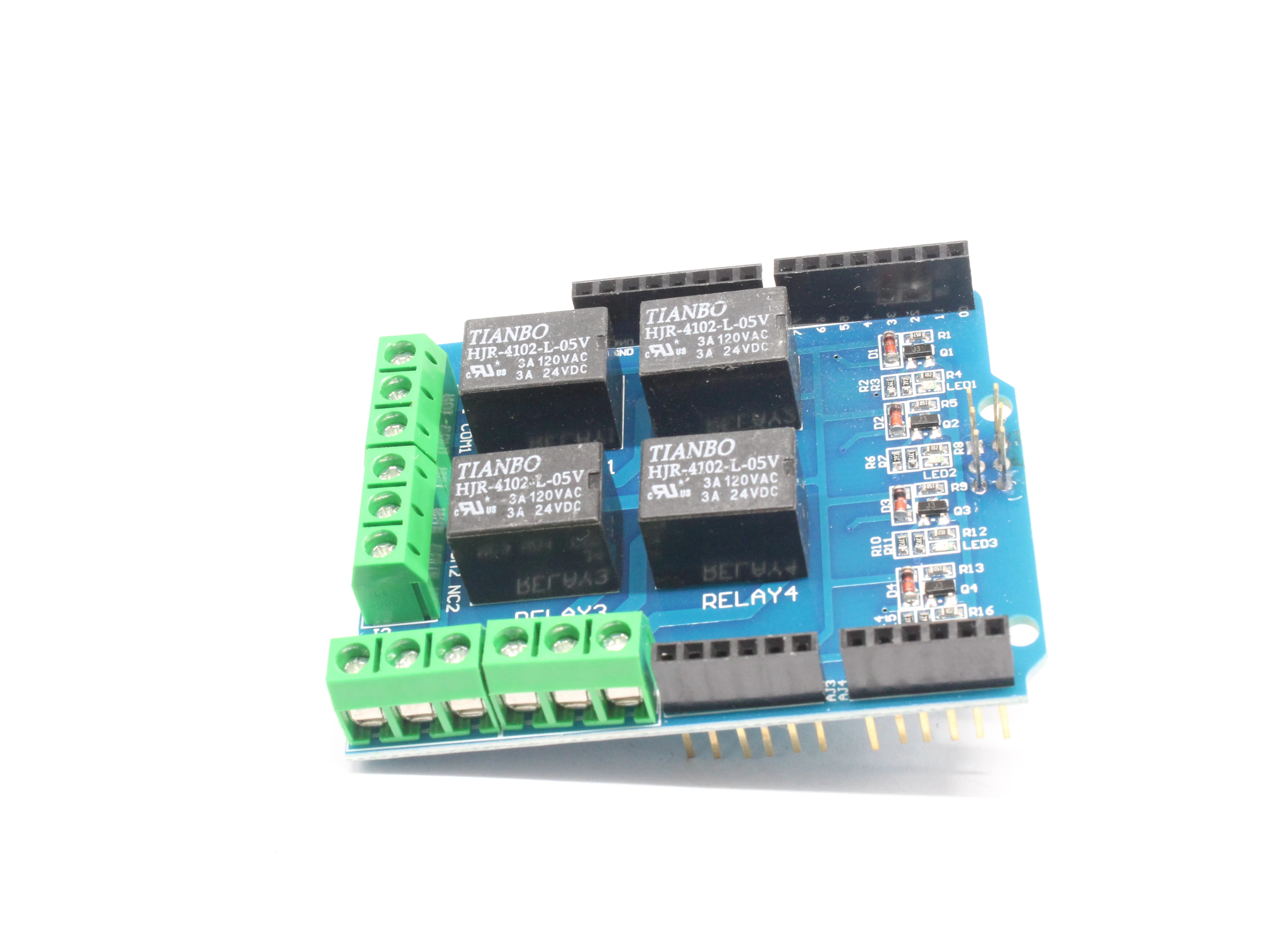 4 channel 5v relay shield module, Four channel relay control board ...