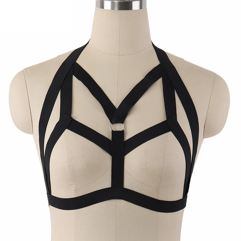 Fetish Wear Body Harness Gothic Cage Bralette Punk Crop Top Bondage ...