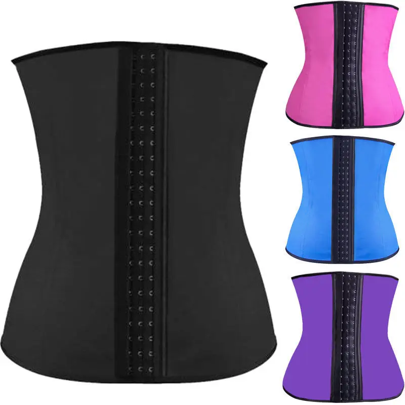 Buy Women Latex Rubber Waist Trainer Cincher Underbust