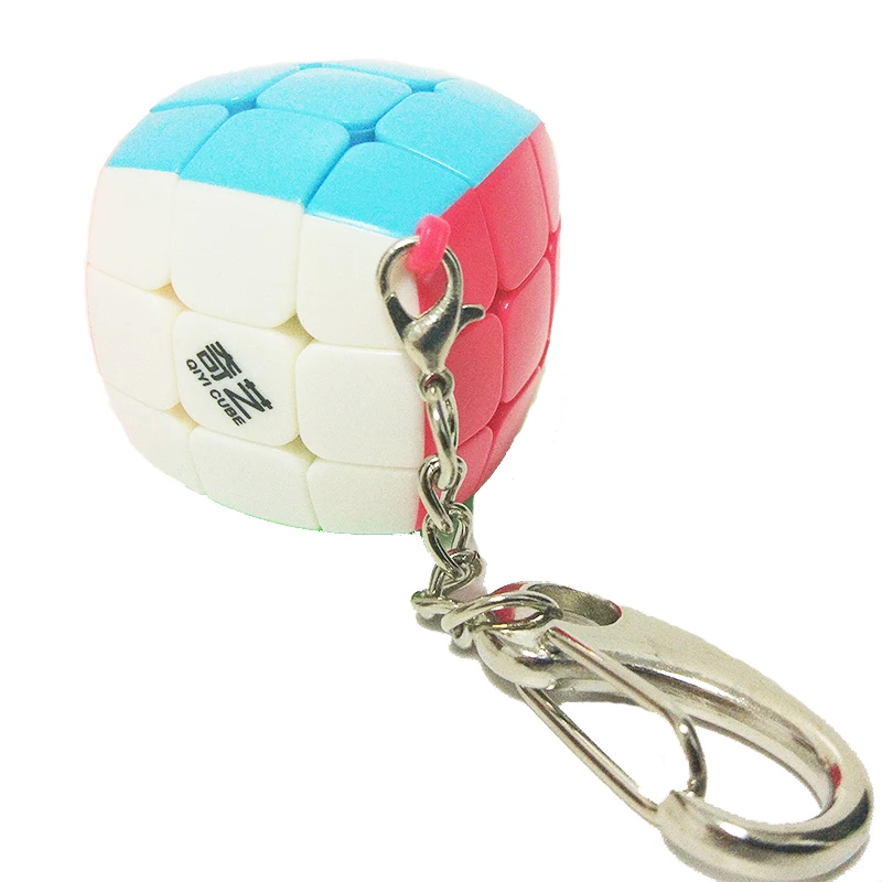 QiYi Mini Keychain Bun Cube 3x3x3 Pendant Chain Key Ring Mini Magic ...