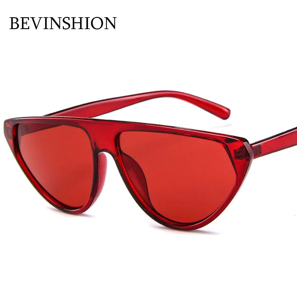 Brand Designer One Piece Triangle Cat Eye Sunglasses Men Vintage Sun ...